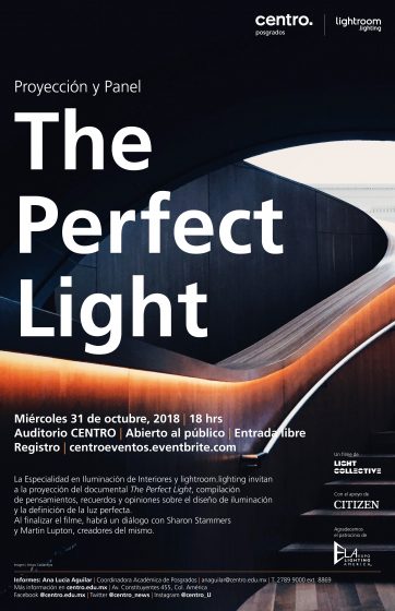 The Perfect Light: Proyección y charla – lightroom.lighting